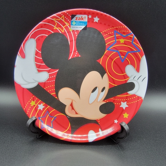 Disney | Dining | Mickey Mouse Childrens Plate 8 Plastic Melamine Zak ...